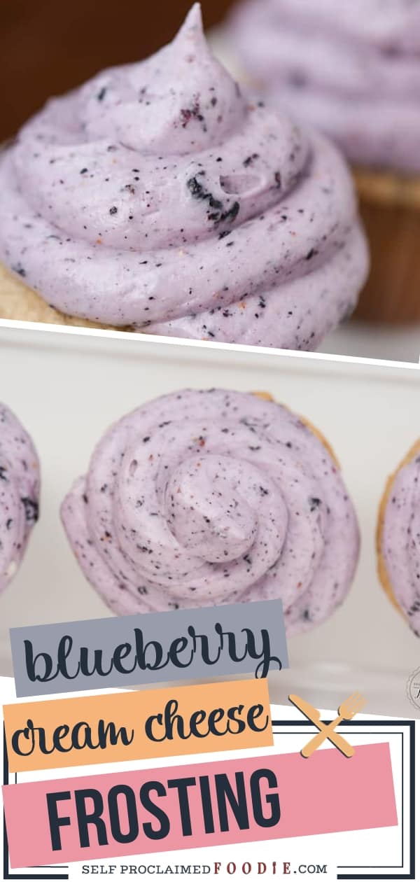 Blueberry Cream Cheese Frosting - Self Proclaimed Foodie