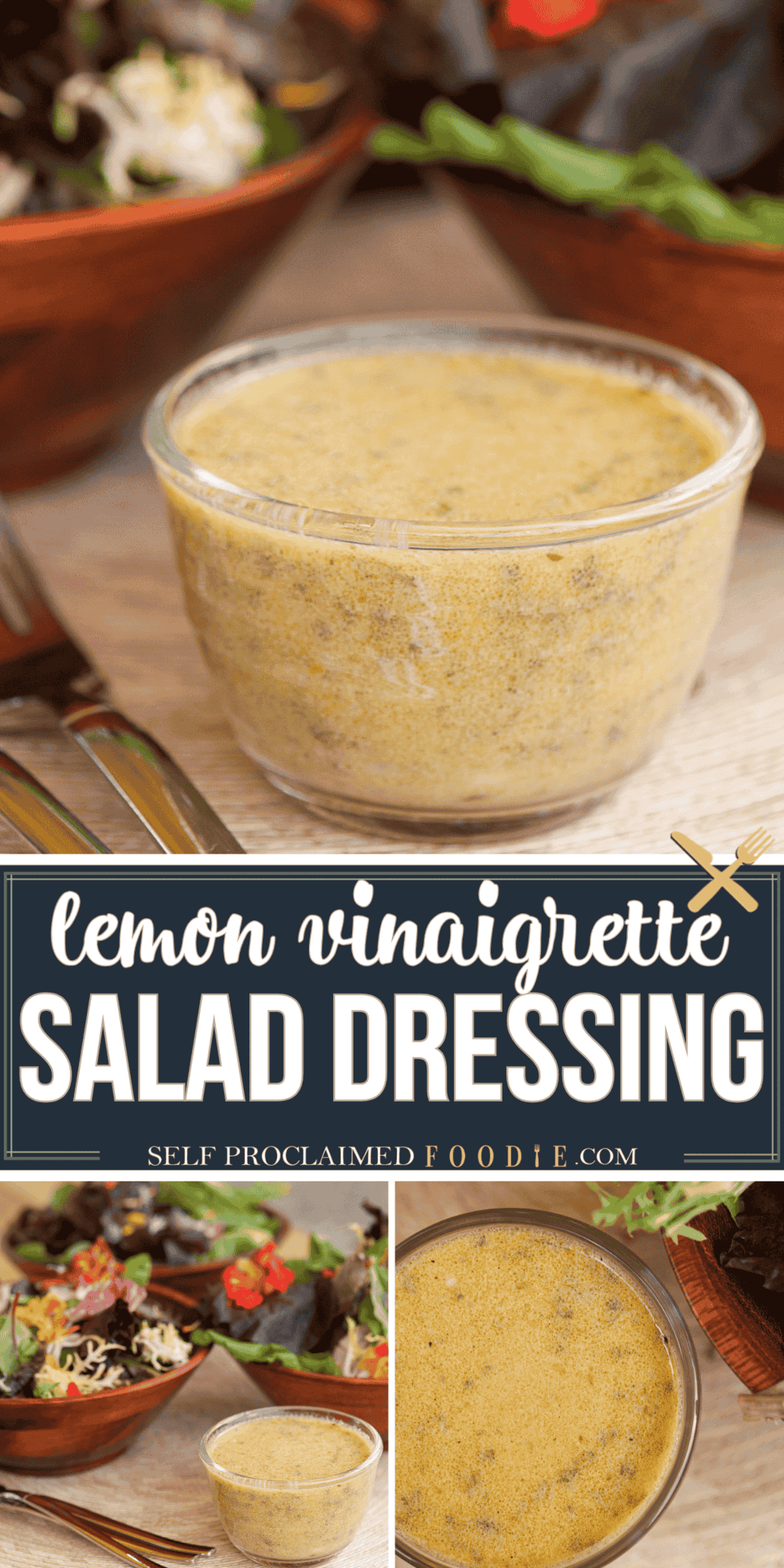 Lemon Vinaigrette Salad Dressing - Self Proclaimed Foodie