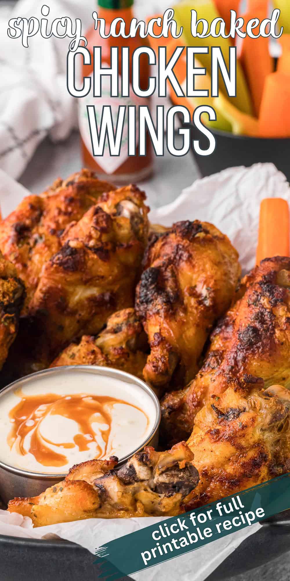 Spicy Ranch Chicken Wings - Self Proclaimed Foodie