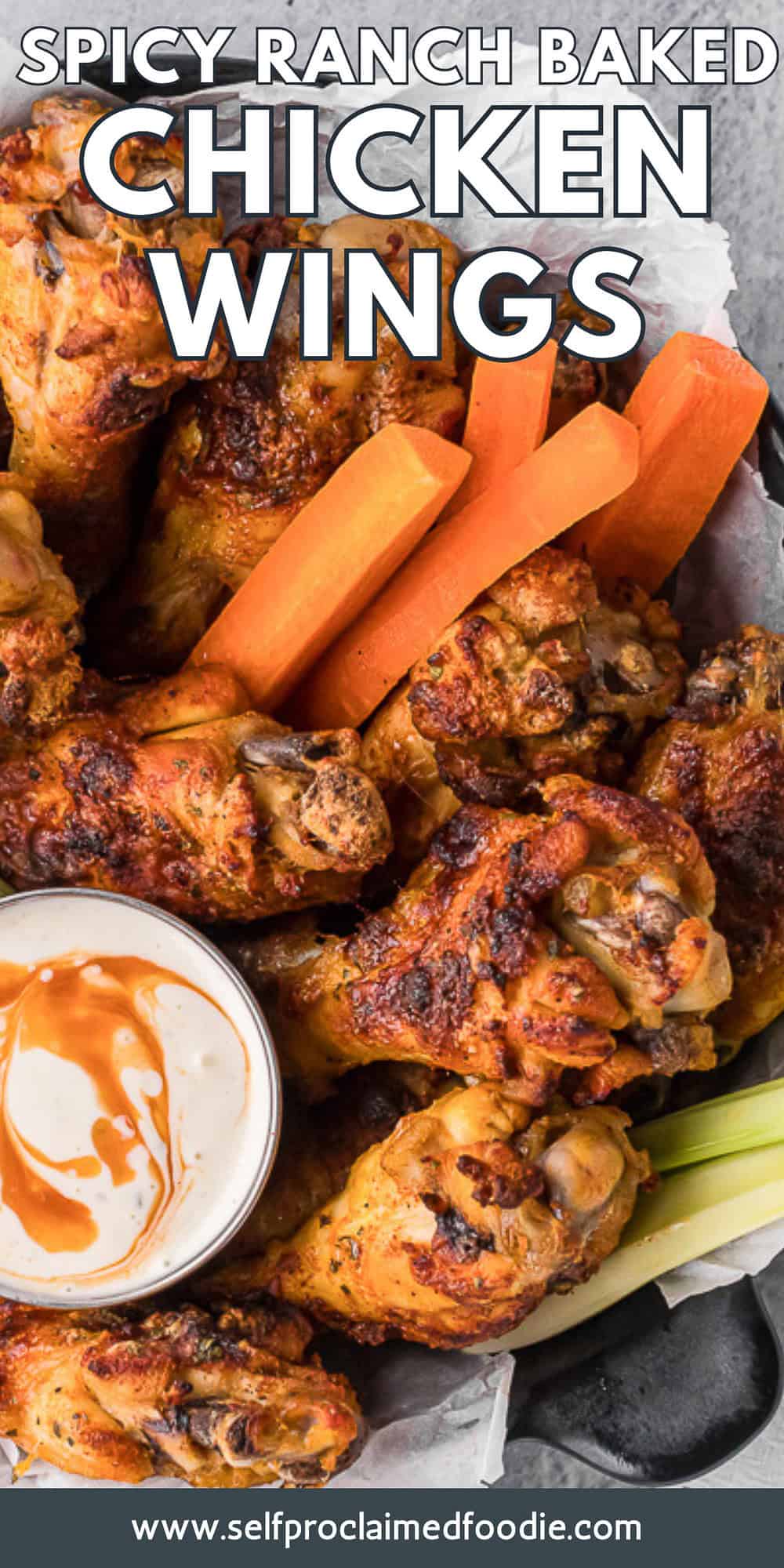 Spicy Ranch Chicken Wings - Self Proclaimed Foodie
