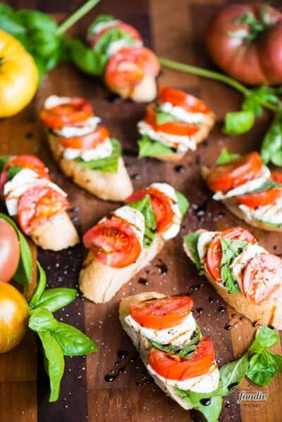 Caprese Bruschetta - Self Proclaimed Foodie