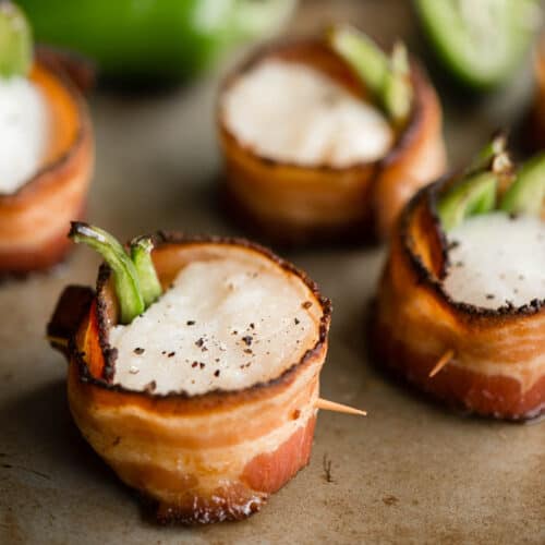 Jalapeño Bacon Wrapped Scallops - Self Proclaimed Foodie