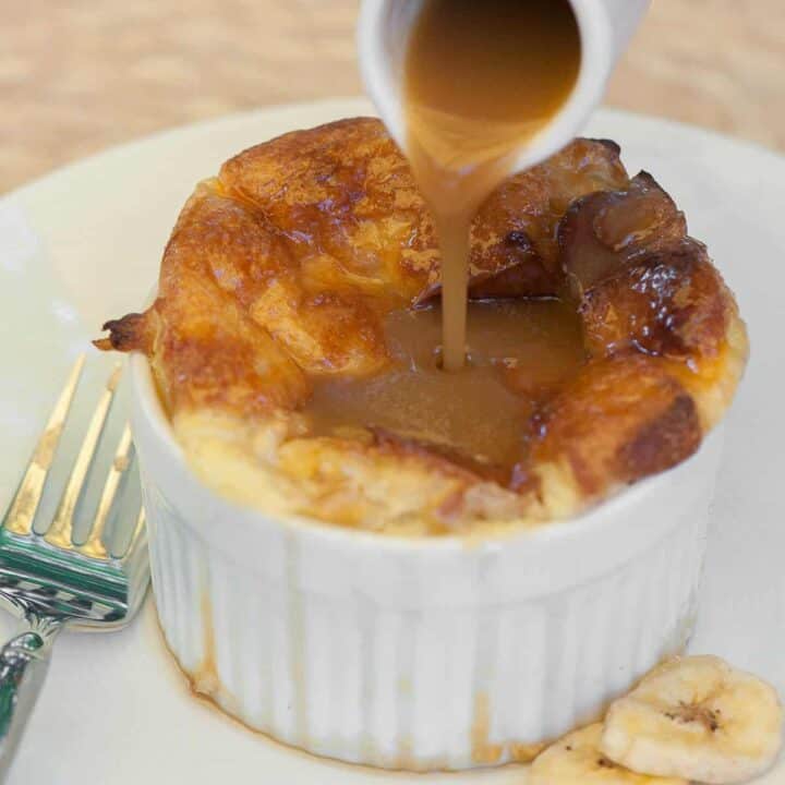 Banana Bread Pudding with Rum Sauce - Self Proclaimed Foodie