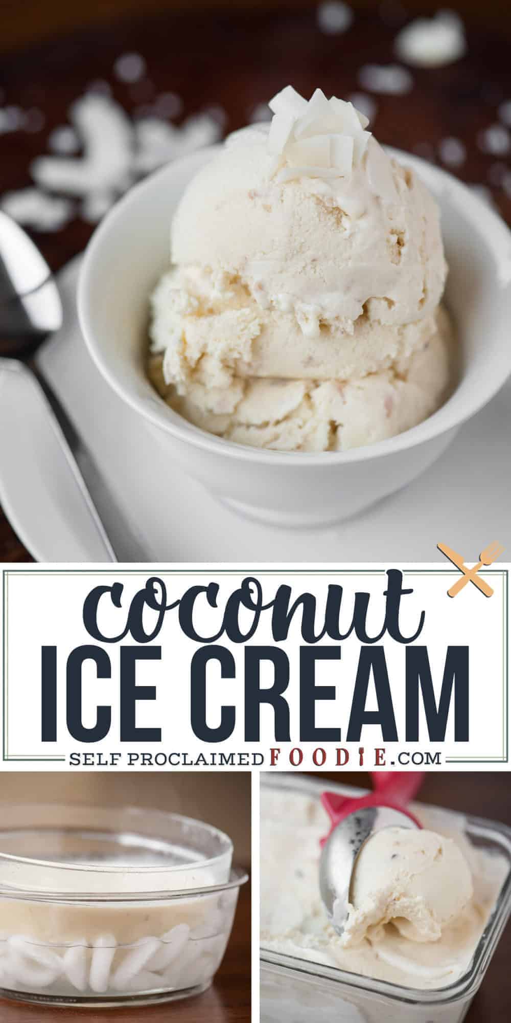 Coconut Ice Cream - Self Proclaimed Foodie