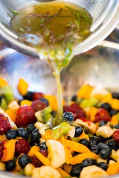 Fruit Salad with Honey Lime Dressing - Self Proclaimed Foodie