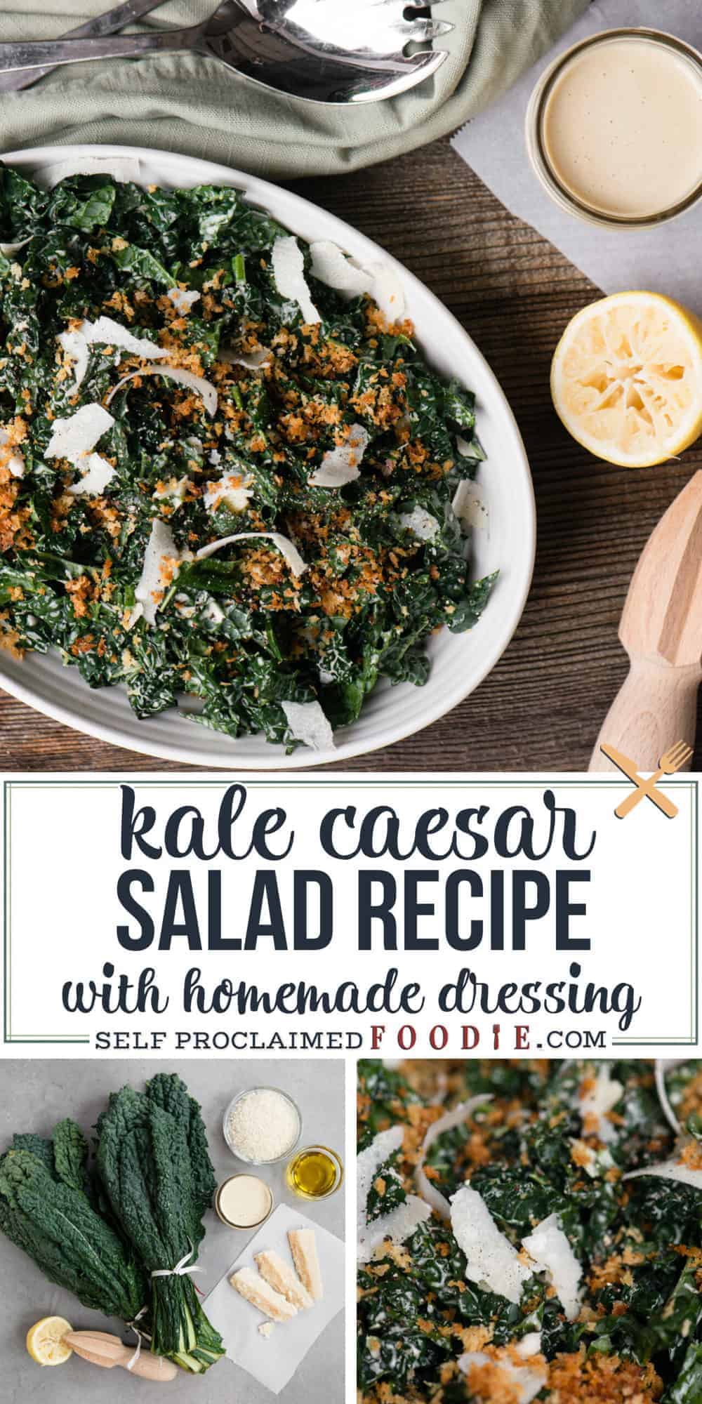 Kale Caesar Salad - Self Proclaimed Foodie