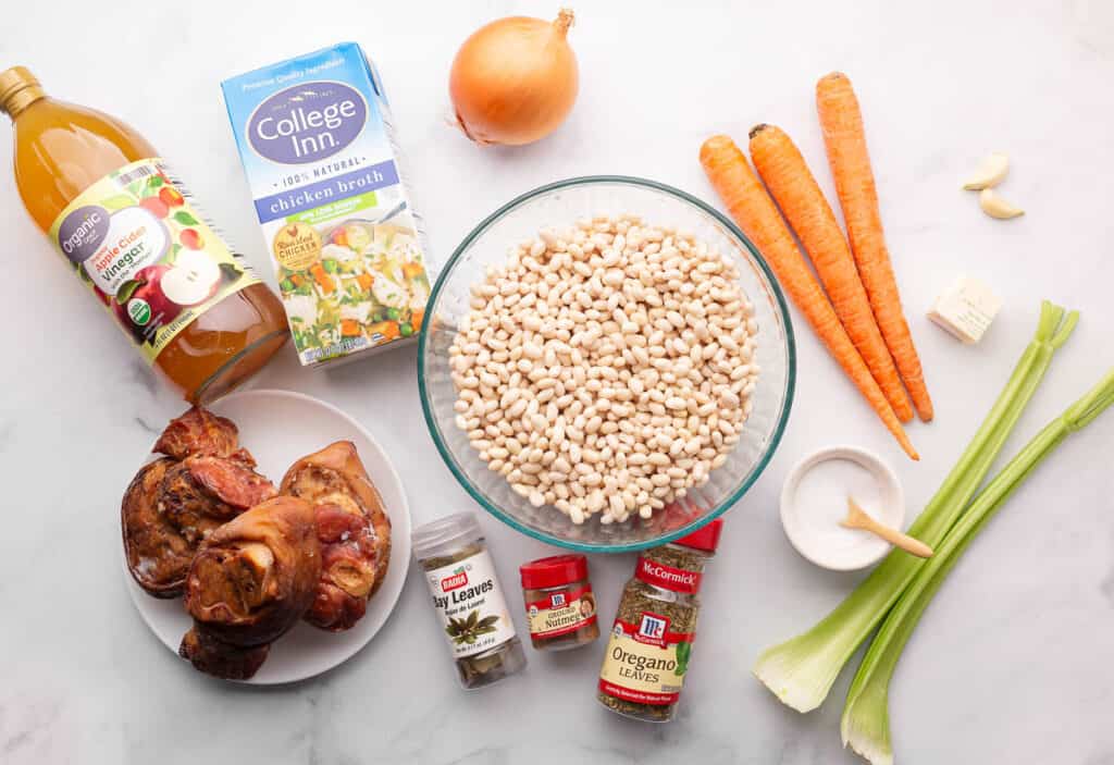 Homemade Navy Bean Soup Recipe with Ham Hocks