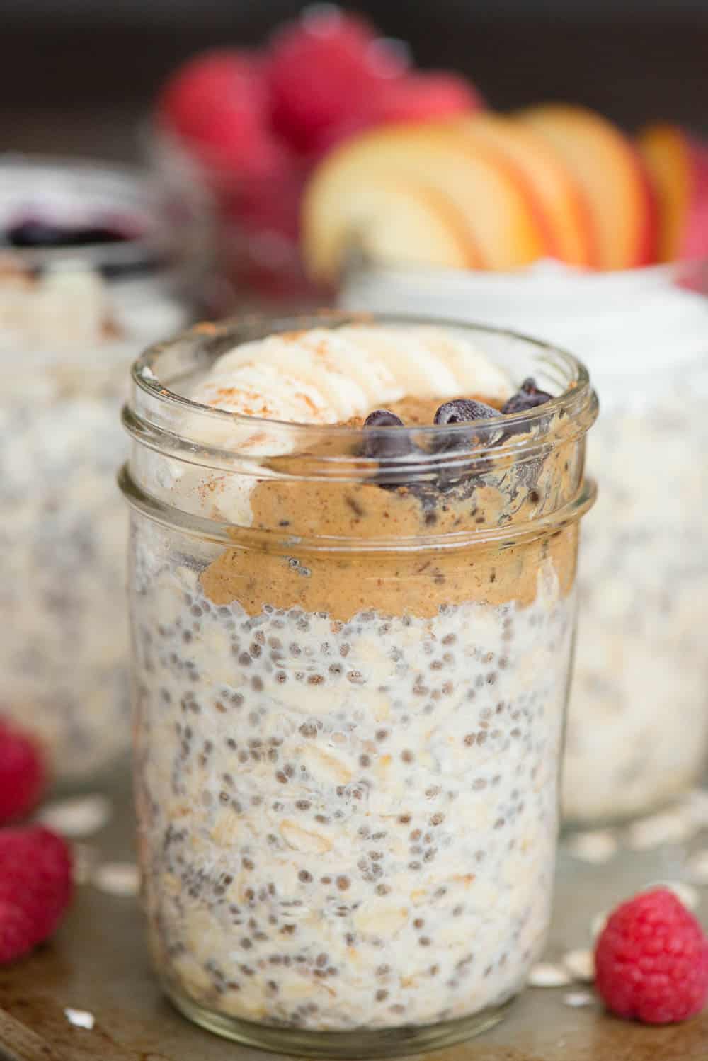 {4 Ingredient} Overnight Oats Breakfast Recipe - Self Proclaimed Foodie