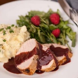 Pork Tenderloin with Raspberry Sauce - Self Proclaimed Foodie