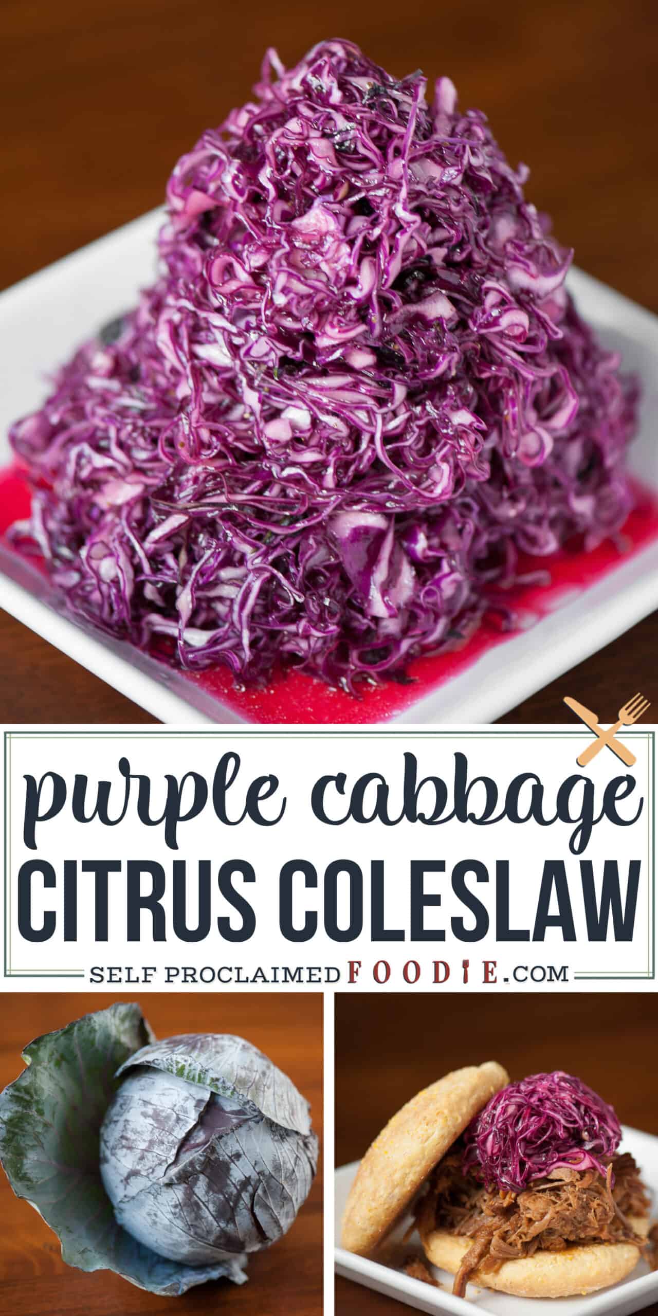 Purple Cabbage Citrus Coleslaw - Self Proclaimed Foodie