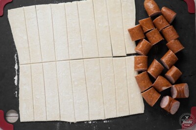 Two Ingredient Wrapped Kielbasa Bites - Self Proclaimed Foodie